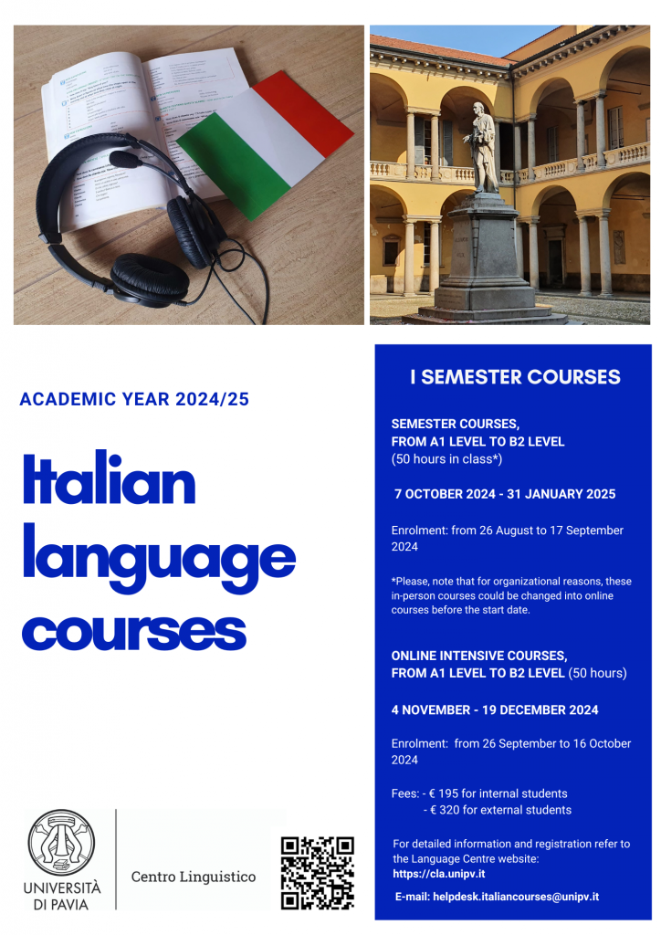 Italian courses at the Language Centre | CLA | Università di Pavia